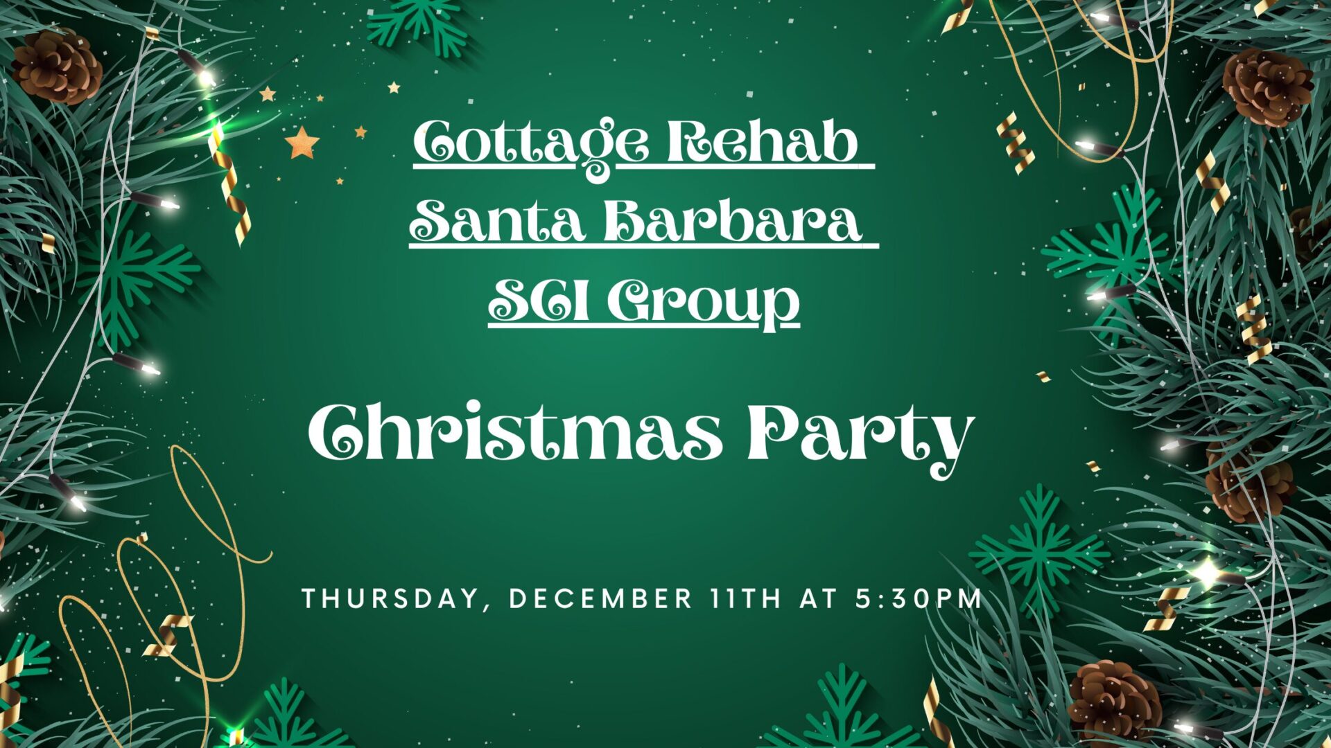 Cottage Rehab Santa Barbara Christmas Outreach Party | Triumph Foundation